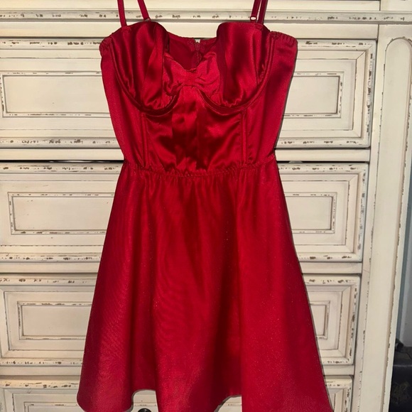 Victoria's Secret | Dresses | Victorias Secret Bold Red Bow Dress ...